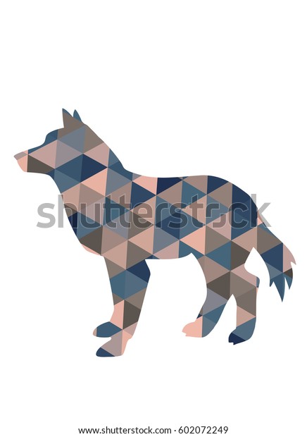 Silhouette Wolf Triangles Stock Illustration 602072249 | Shutterstock
