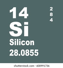 Silicon Periodic Table Elements Stock Illustration 600992006