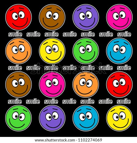 Silly Faces Background Stock Illustration 1102274069 - Shutterstock