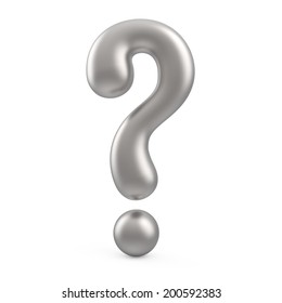 Silver 3d Question Mark Isolated On Stock Illustration 200592383 ...