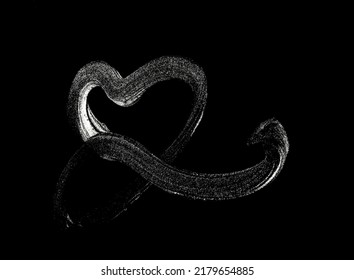 Silver Brush Stroke Texture Design Isolated Stock Illustration ...