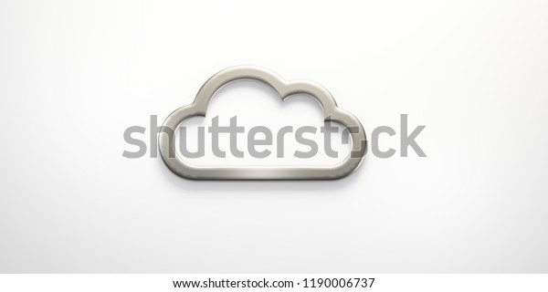 Silver Cloud Logo On Black Background Stock Illustration 1190006737 ...