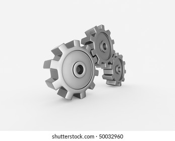 Silver Gears Stock Illustration 50032960 | Shutterstock