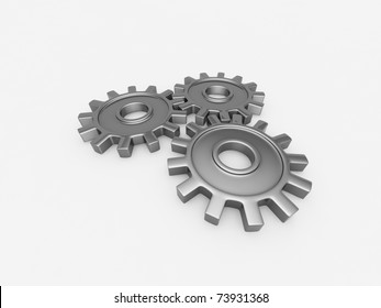 Silver Gears Stock Illustration 73931368 | Shutterstock