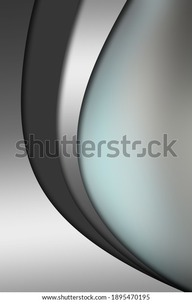 Silver Gray Gradient Background Wavy Shaded Stock Illustration ...