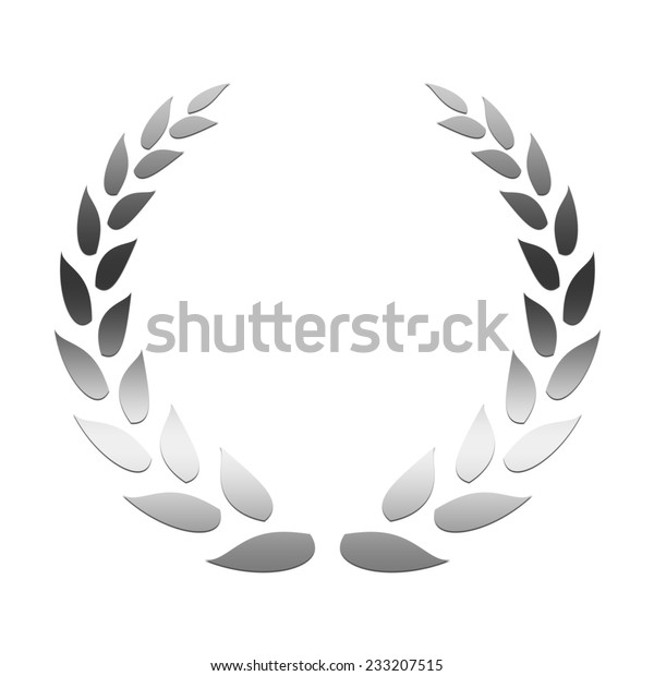 Silver Laurel Wreath Stock Illustration 233207515