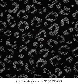 Silver Leopard Print Dark Texture Background Stock Illustration ...