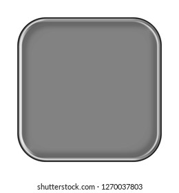 Silver Metallic Rounded Square Shape Design Stock Illustration ...