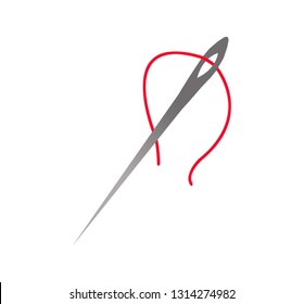 Needle Red Thread Vector Illustration Flat Stock Vector (Royalty Free ...