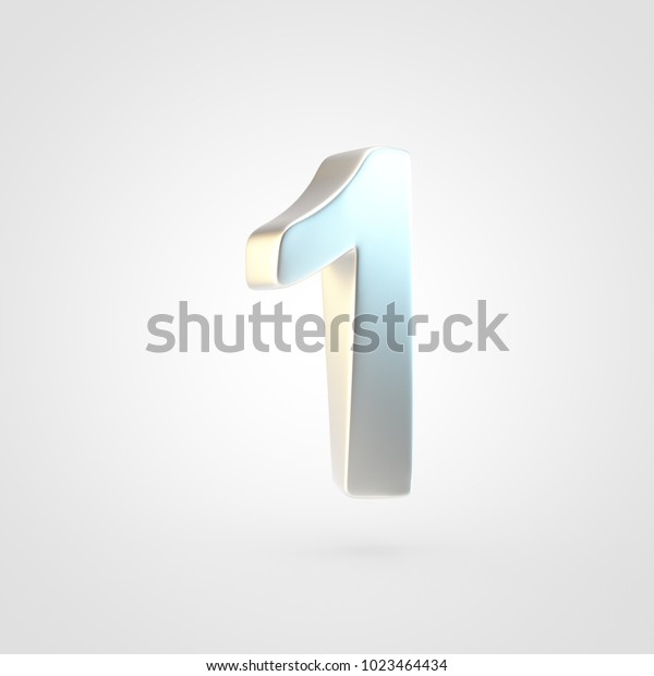 Silver Number 1 3d Rendering Matted: стоковая иллюстрация, 1023464434 ...