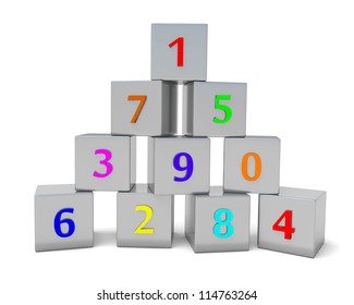 Bright Colored Bricks Building Tower Block Stock Vector (Royalty Free ...