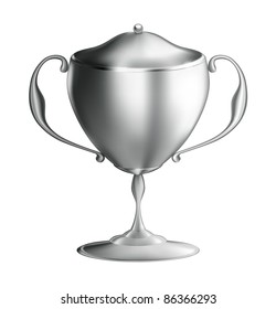 Silver Winning Trophy Isolated Great Concept Stock Photo 181999859 ...