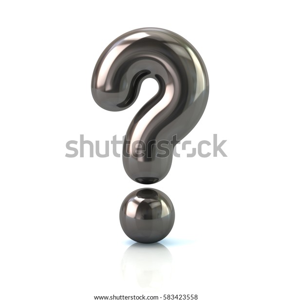Silver Question Mark Sign 3d Rendering Stock Illustration 583423558 ...