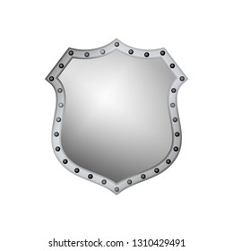 Silver Shield Shape Icon 3d Gray Stock Illustration 1310429491 ...