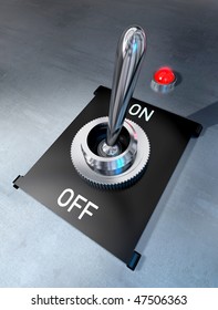 Silver Switch Black Casing On Position Stock Illustration 47506363 ...