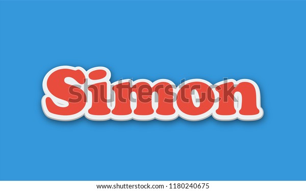 Simon Popular Nick Name Arround World Stock Illustration 1180240675 ...