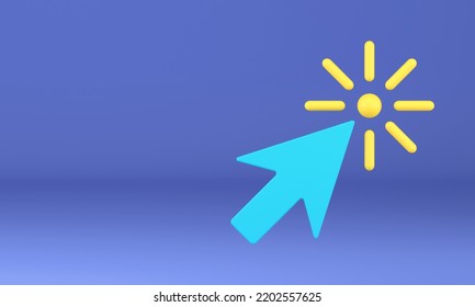 Simple 3d Icon Arrow Cursor Pointing Stock Illustration 2202557625 ...