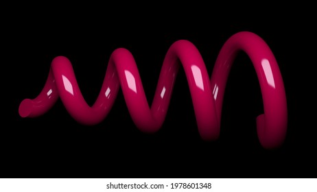 Simple 3d Spiral Shape Space 3d Stock Illustration 1978601348 ...
