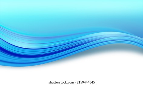 Simple Abstract Background Blue Wavy Stripes Stock Illustration ...