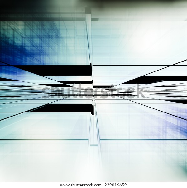Simple Abstract Building Design 3d Model Stock Illustration 229016659 ...