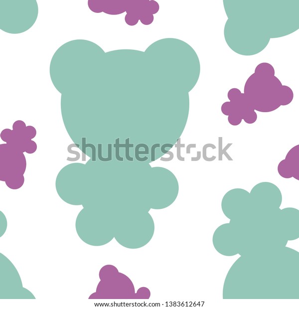 Simple Bears Pattern Design Kids Stuff Stock Illustration 1383612647 ...
