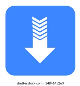 Simple Blue Arrow Button Icon Square Stock Illustration 1484145263 ...
