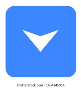 Blue Arrow Square Button Icon Illustration Stock Illustration 1485291737