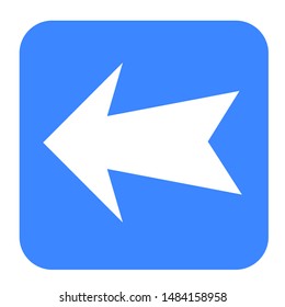 Simple Blue Arrow Button Icon Square Stock Illustration 1484158958 ...