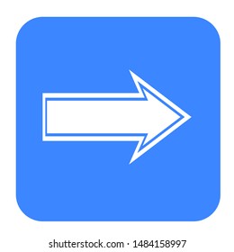 Simple Blue Arrow Button Icon Square Stock Illustration 1484158997 ...