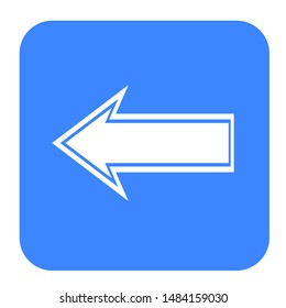 Simple Blue Arrow Button Icon Square Stock Illustration 1484159030 ...