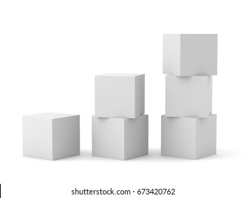 Simple Box Display Mockup Template 3d Stock Illustration 673420762 ...