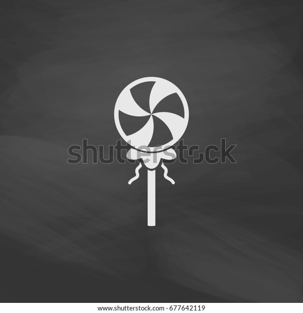 Simple Candy Imitation Draw Icon White Stock Illustration 677642119 ...