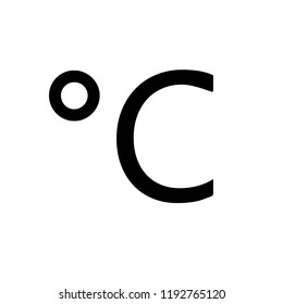 Vektor Stok C Degree Icon Vector Celsius Symbol (Tanpa Royalti ...