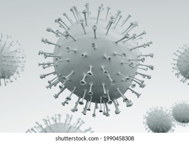 Simple Clear White Virus 3d Render Stock Illustration 1990458308 ...