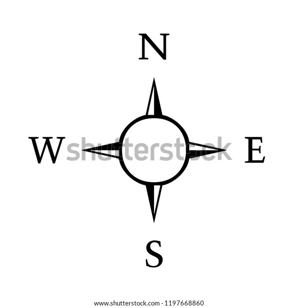 Simple Compass Icon Stock Illustration 1197668860