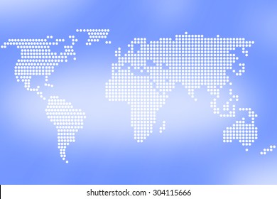 Simple Digital World Map Dots Stock Illustration 304115666 | Shutterstock