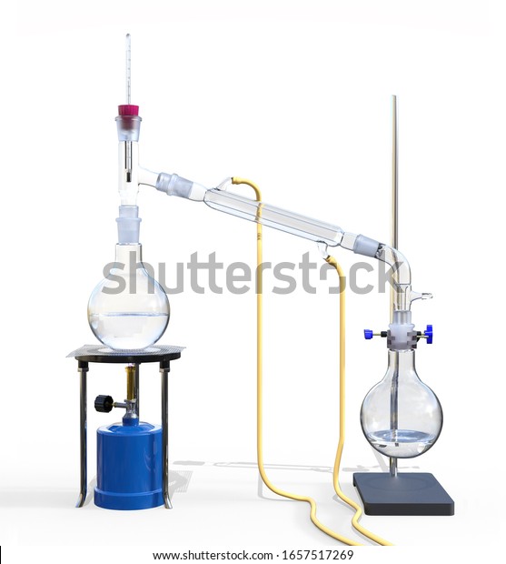 Simple Distillation 3d Rendering On White Stock Illustration 1657517269