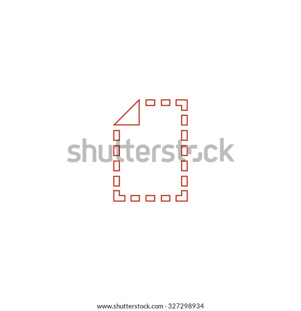 Simple Document Red Outline Illustration Pictogram Stock Illustration ...