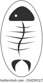 Simple Drawing Fish Skeleton Stock Illustration 2142391173 | Shutterstock
