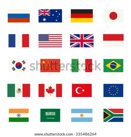 Simple Flags Icons Countries Flat Style Stock Illustration 335486264 ...