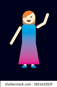 Simple Flat Character Design Stock Illustration 1851632029 | Shutterstock