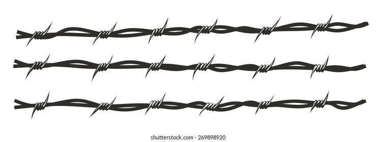 Simple Form Barbed Wire Template Stock Illustration 269898920 ...