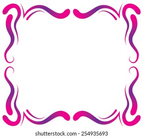 Simple Vector Frame Swirls Drawing Hands Stock Vector (Royalty Free ...