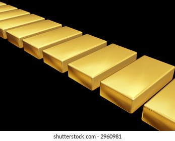 Simple Gold Bars Stock Illustration 2960981 | Shutterstock