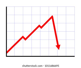 Simple Graph Red Arrow Steadily Climbs Stock Illustration 1011686695 ...