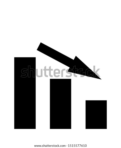 Simple Graphical Chart Arrow Icon Stock Illustration 1515577610 ...