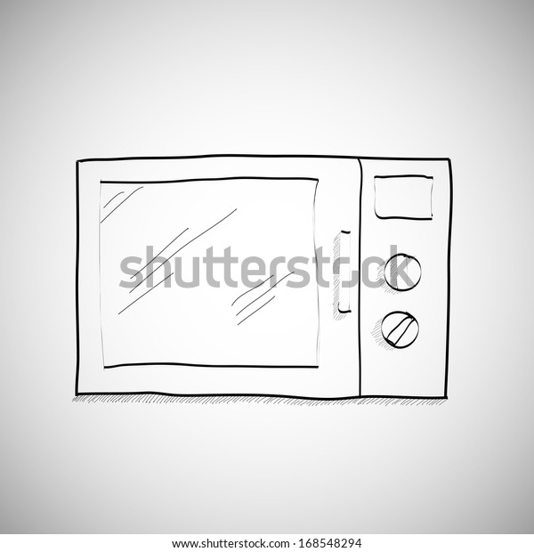 Simple Hand Drawing Microwave Stock Illustration 168548294 | Shutterstock