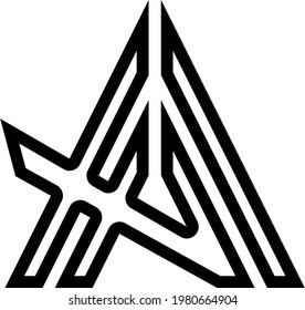 Simple Iconic Logo Monogram By Initial Stock Illustration 1980664904 ...
