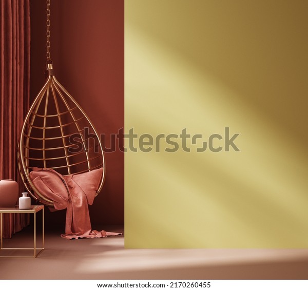 Simple Interior Background Room Rich Colors Stock Illustration ...