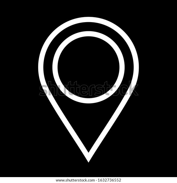 Simple Location Icon On White Background Stock Illustration 1632736552 ...